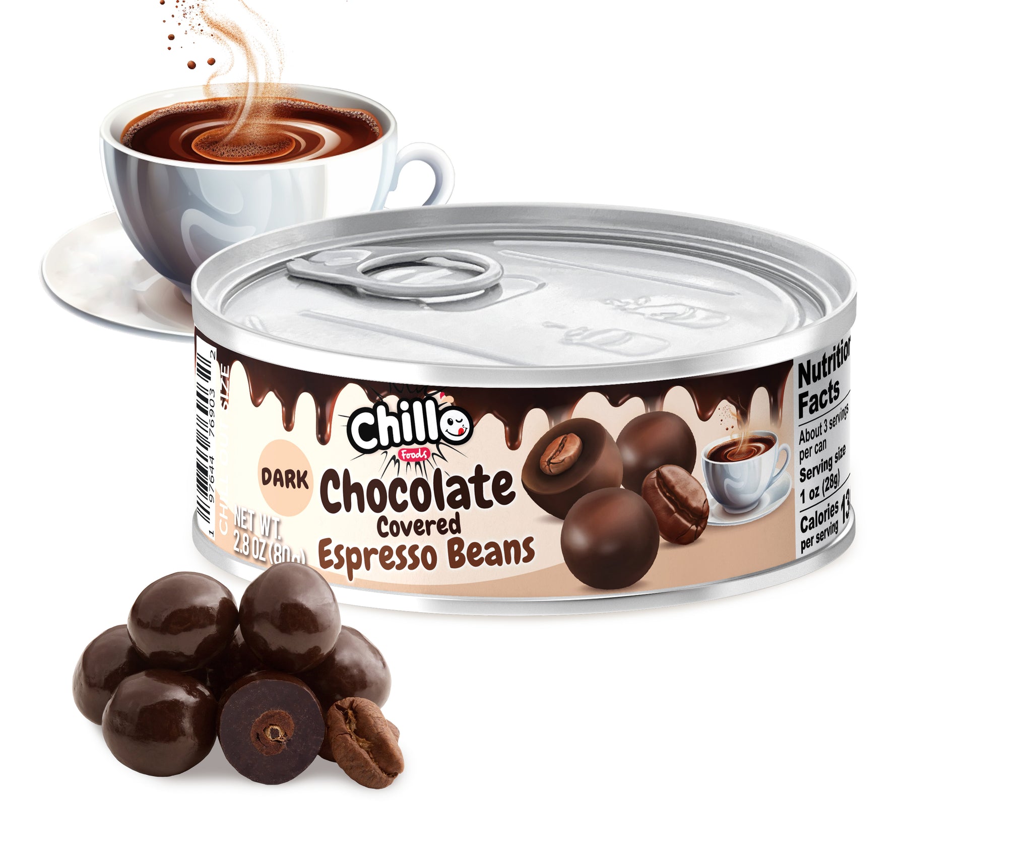 Dark Chocolate Covered Espresso Beans | Chillo Foods